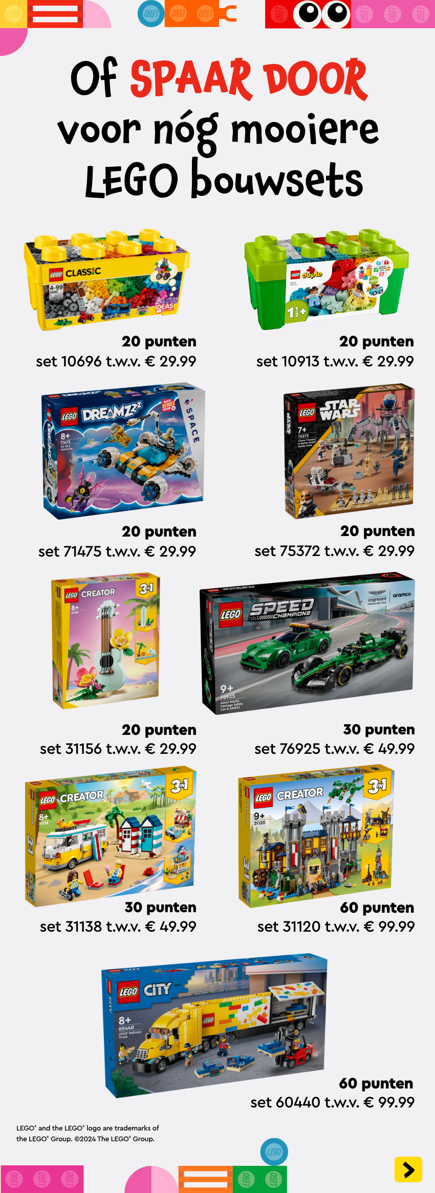 Spaar voor een gratis LEGO cadeau | Intertoys