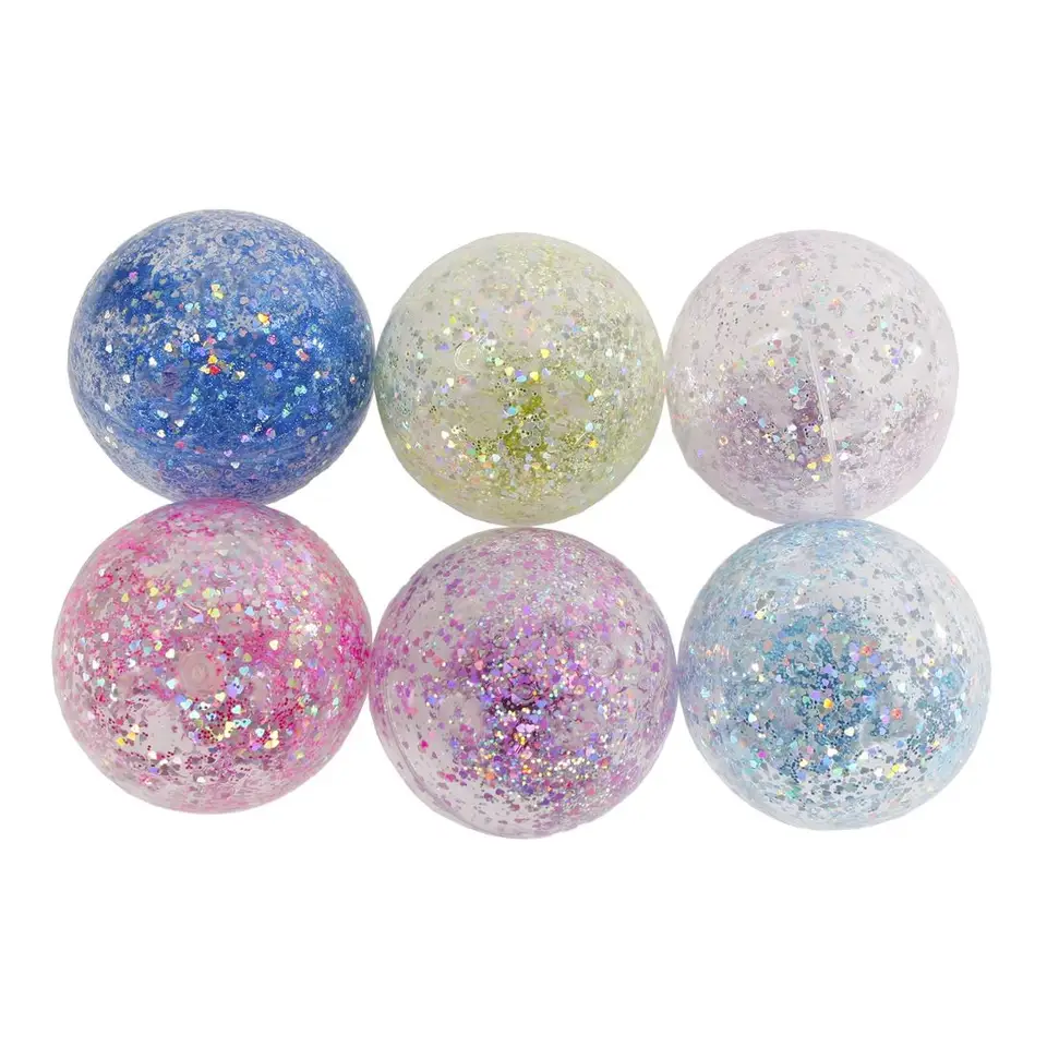 Stuiterbal Air met hartglitters - 10 cm