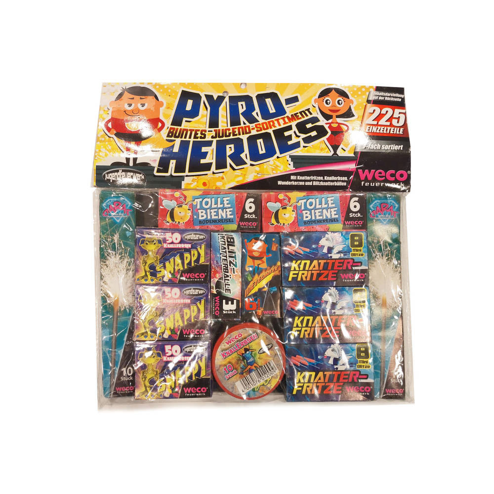 Pyro Heroes vuurwerkpakket 225-delig