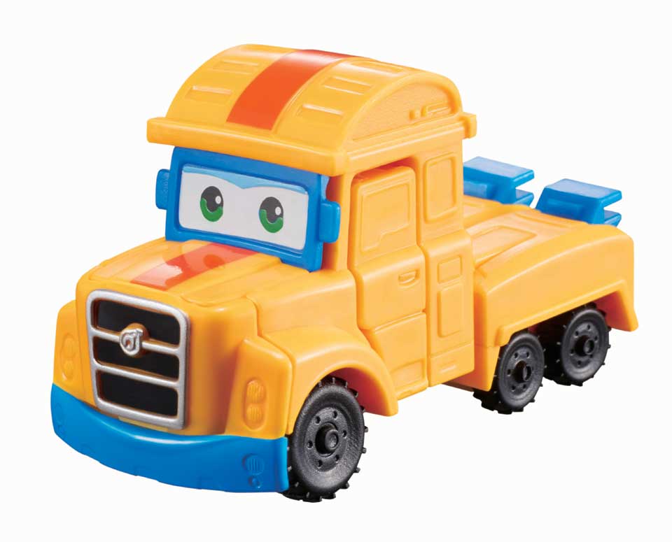 Super Wings Transform-a-Bots mini speelfiguur Poppa Wheels
