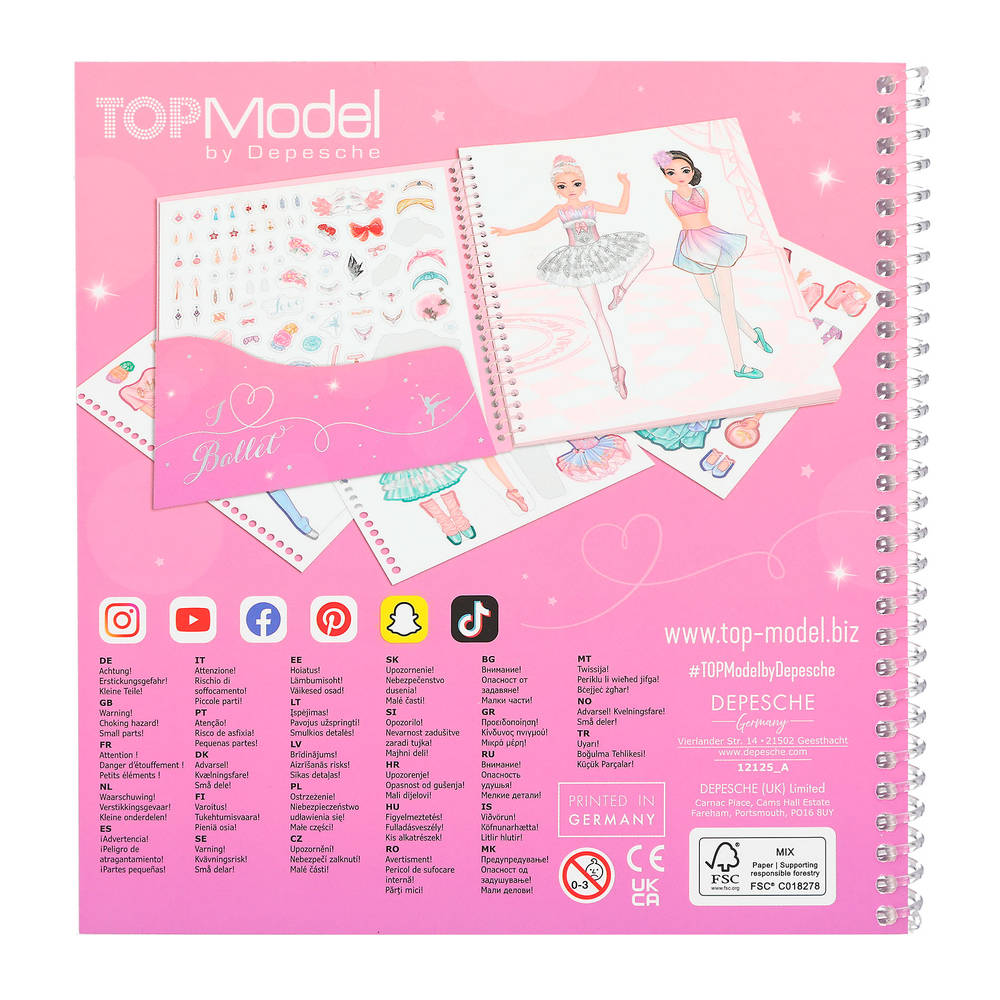 TOPModel Dress Me Up Ballet Stickerboek