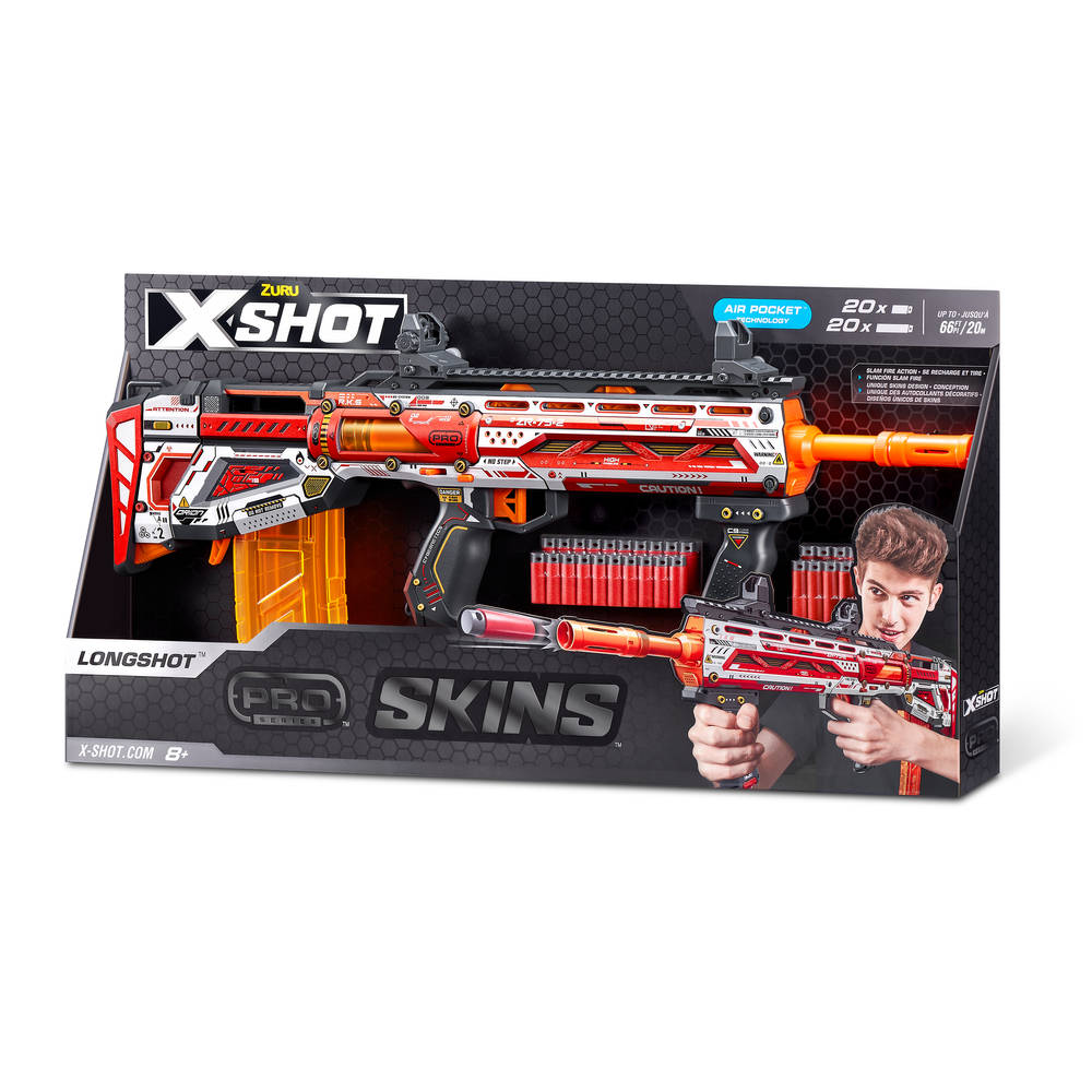 XSHOT Skins Pro Longshot blaster met 40 darts