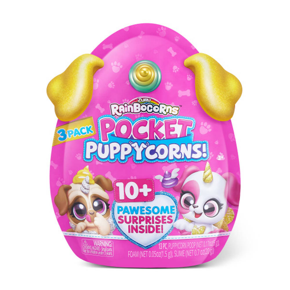 Rainbocorns Pocket Puppycorns Bobble Head figuur 3-pack