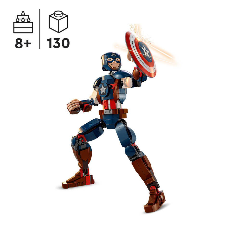 LEGO Marvel Captain America bouwfiguur 76258