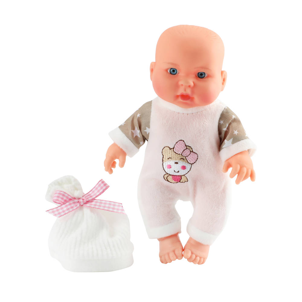Baby Beau pop met muts - 23 cm