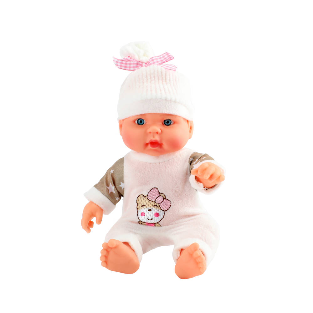 Baby Beau pop met muts - 23 cm