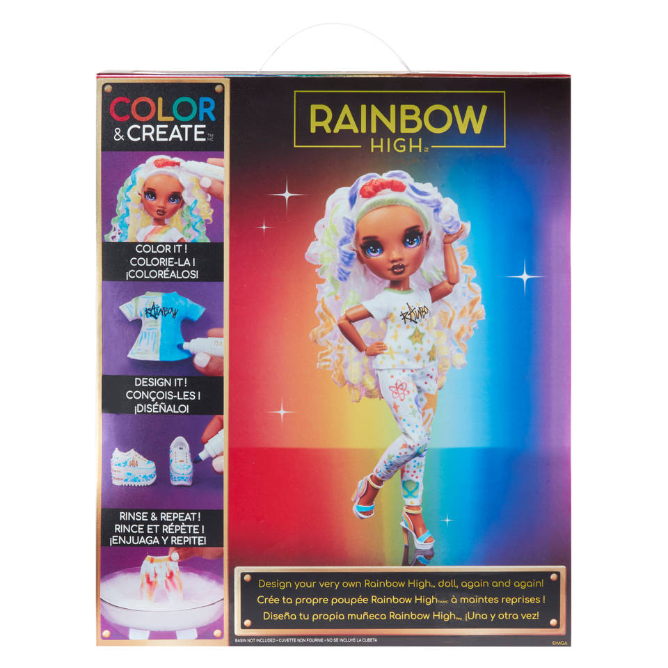 Rainbow High Color & Create pop met paarse ogen