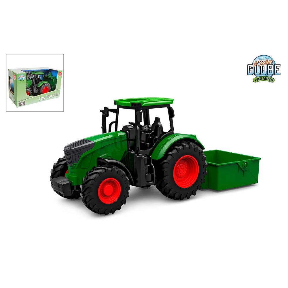 Kids Globe tractor met kiepbak - groen