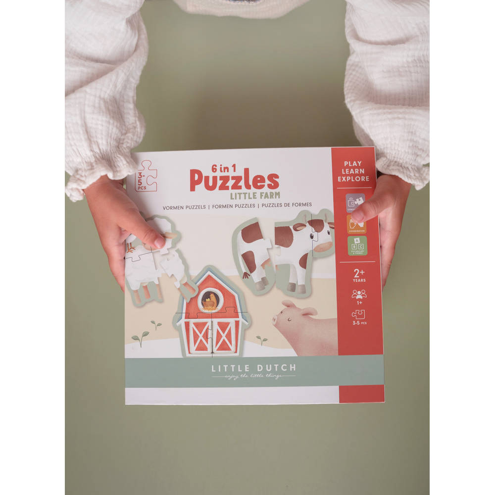 Little Dutch Little Farm 6-in-1 puzzel