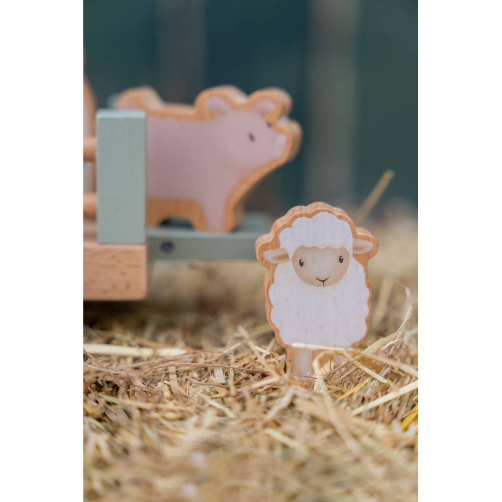 Little Dutch Little Farm tractor met trailer