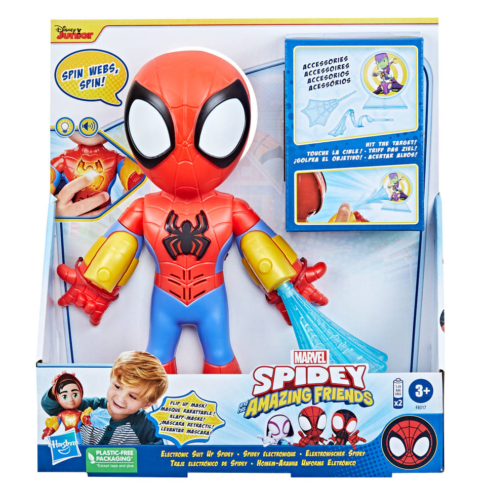 Marvel Spidey and His Amazing Friends Electronic Suit Up Spidey actiefiguur