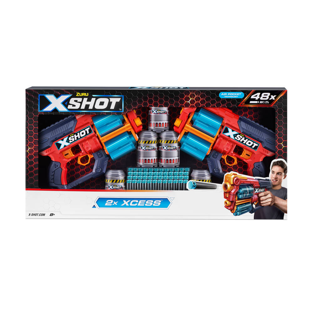 XSHOT Excel Red Xcess blaster 2-pack