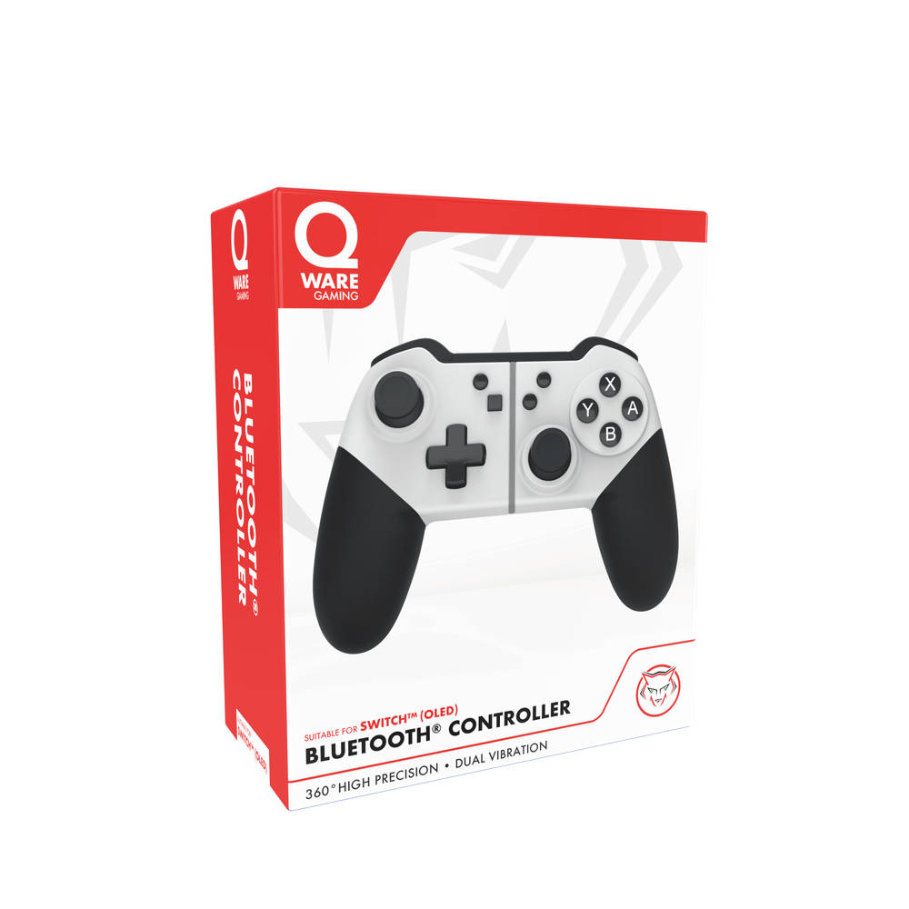 Nintendo Switch Qware Gaming Bluetooth controller - zwart/wit