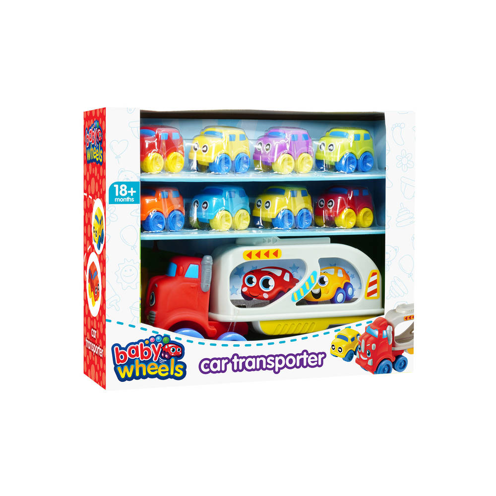 Baby Wheels autotransporter met 8 auto's