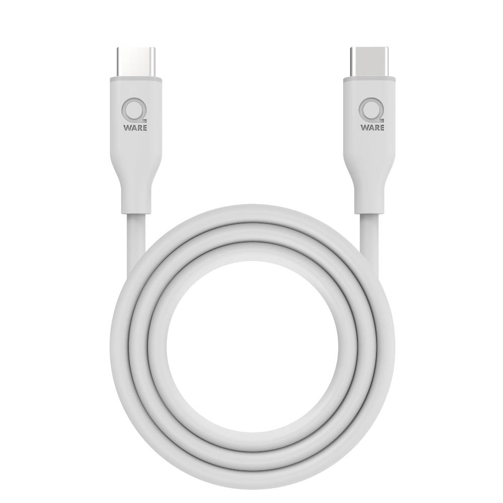 Qware USB-C naar USB-C kabel - wit