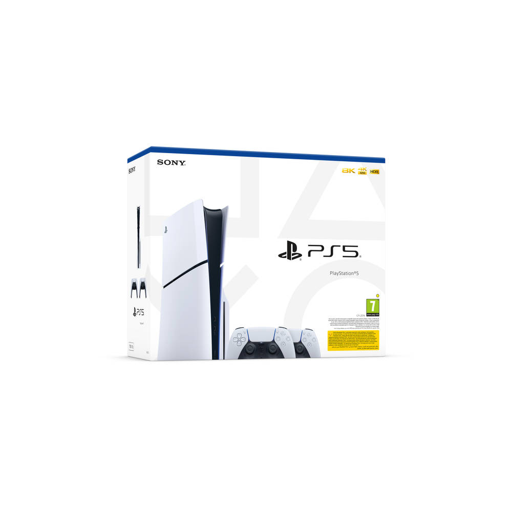 PS5 Slim Disc Edition + 2 DualSense controllers