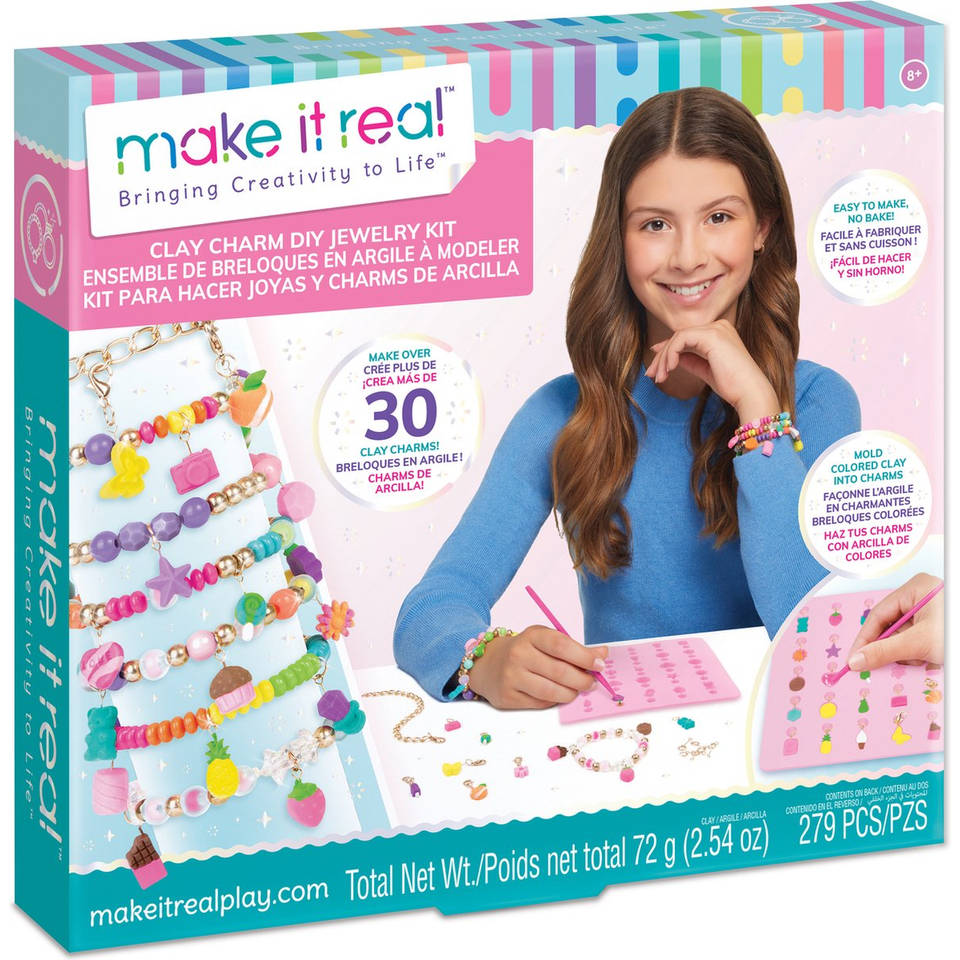 Make it Real Do It Yourself armbanden met kleibedels maken set