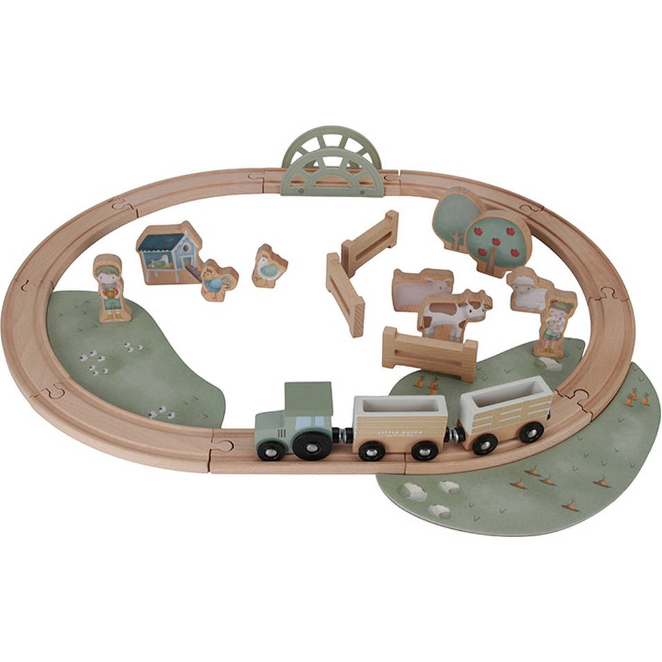 Little Dutch Little Farm houten treinset