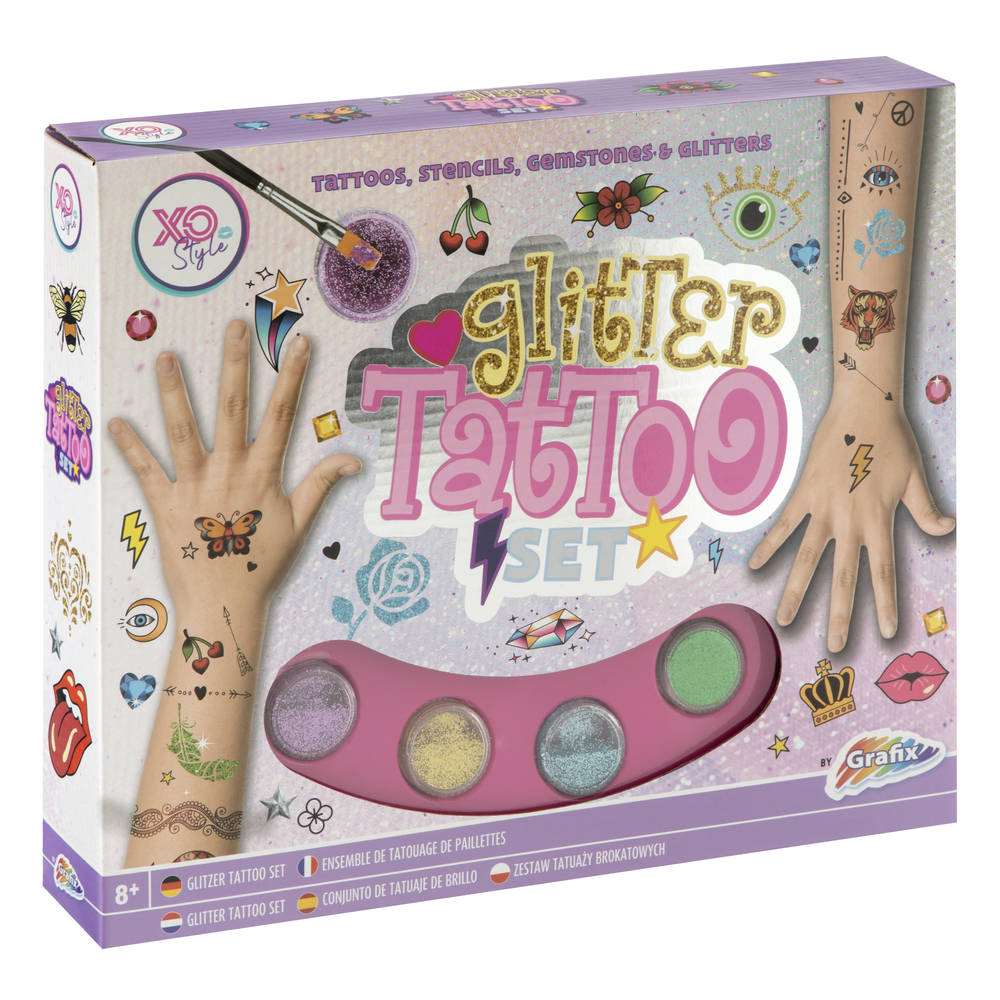Glitter tattoo set