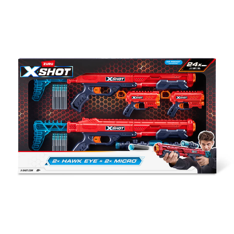 XSHOT Excel Hawk Eye blaster Micro blaster Twin Pack
