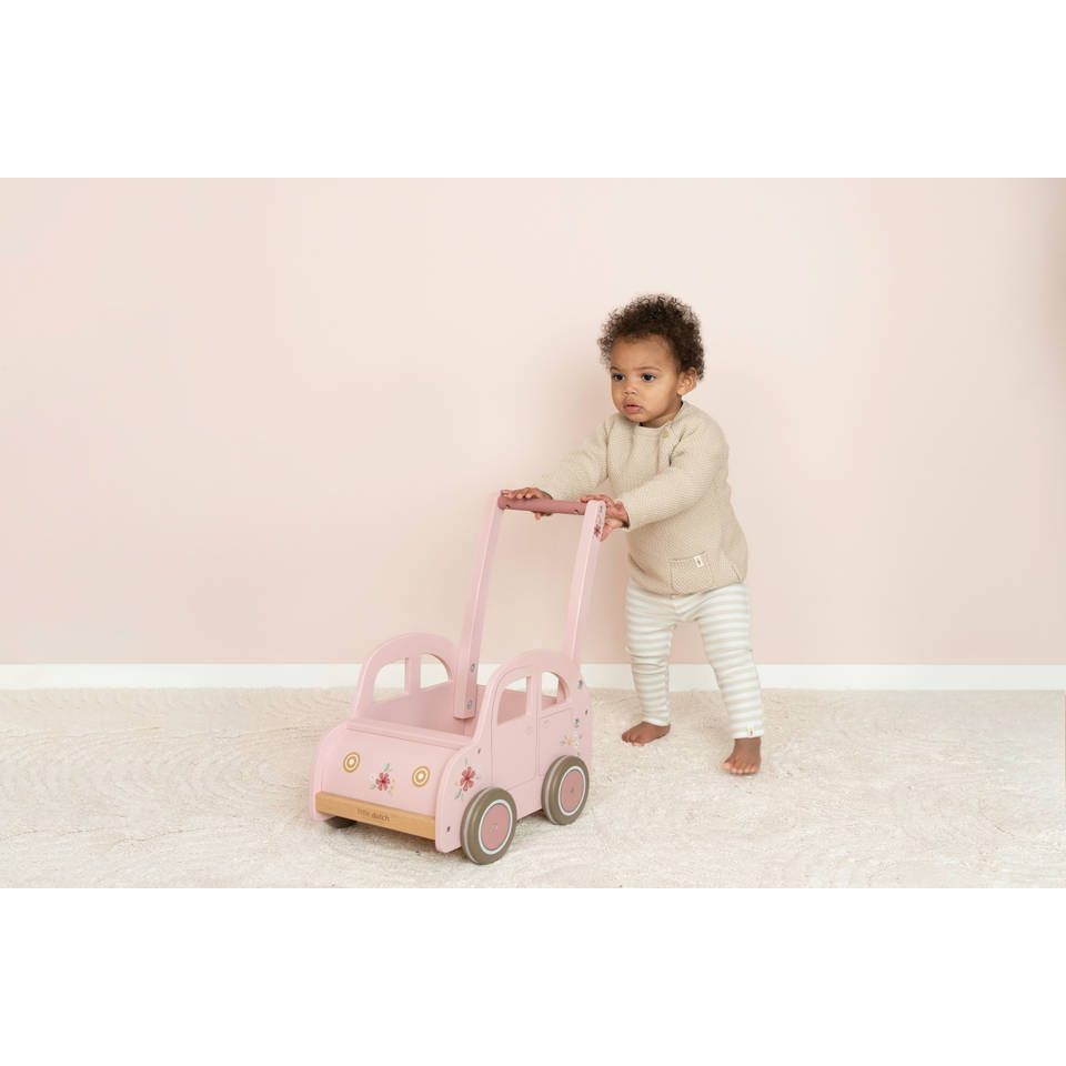 Little Dutch houten loopwagen - roze