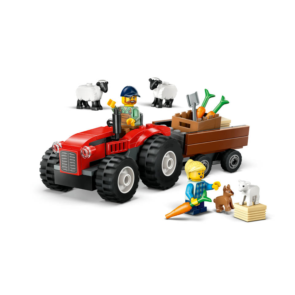 LEGO CITY rode tractor met aanhanger met schapen 60461