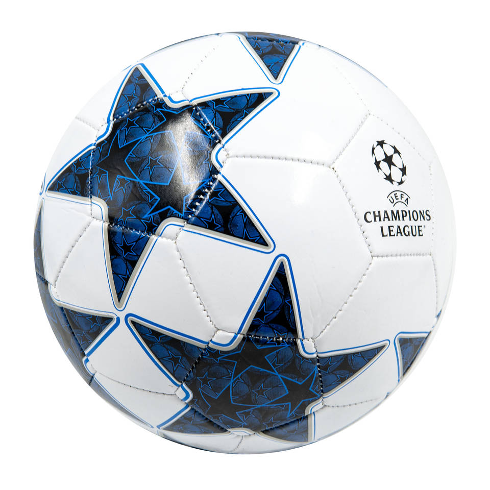 UEFA Champions League voetbal - maat 5 - wit/blauw