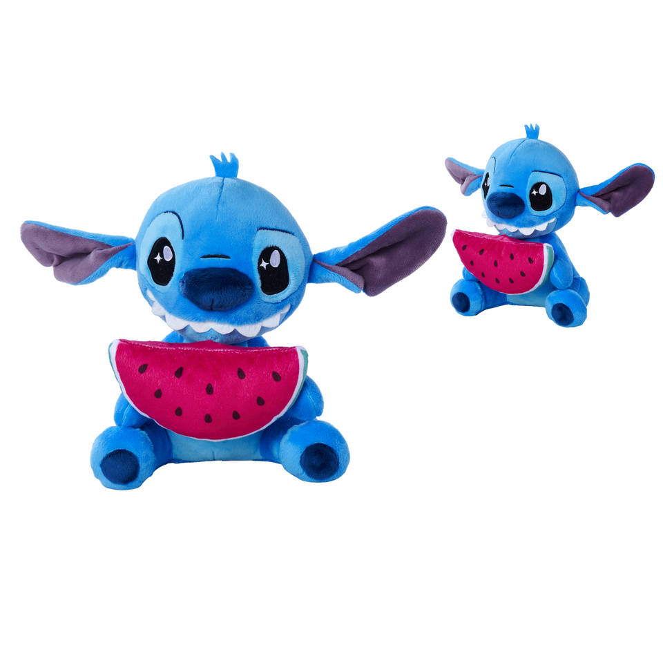 Disney Lilo & Stitch pluchen knuffel Stitch met watermeloen - 25 cm