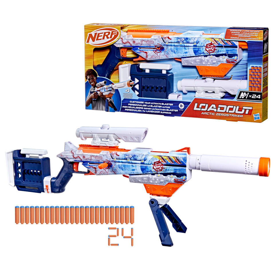 NERF Loadout Arctic Zerostriker blaster
