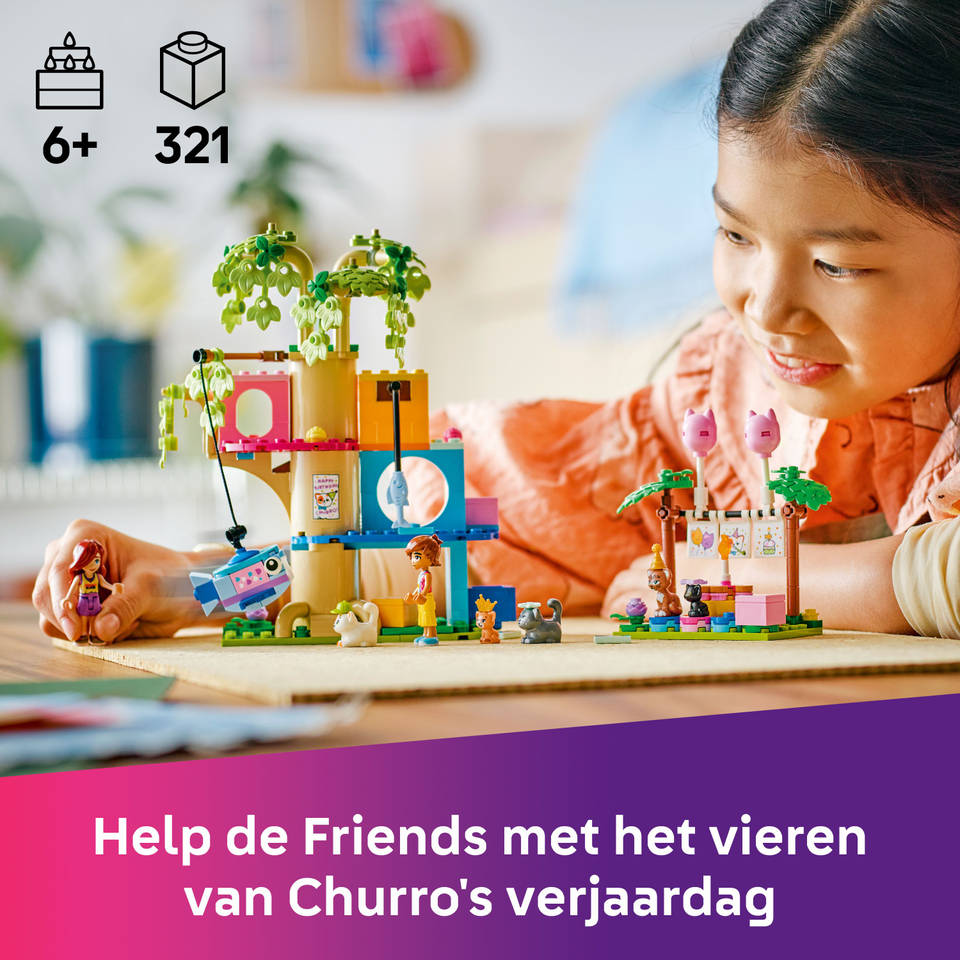 LEGO Friends kattenverjaardagsfeestje en boomhut 42666