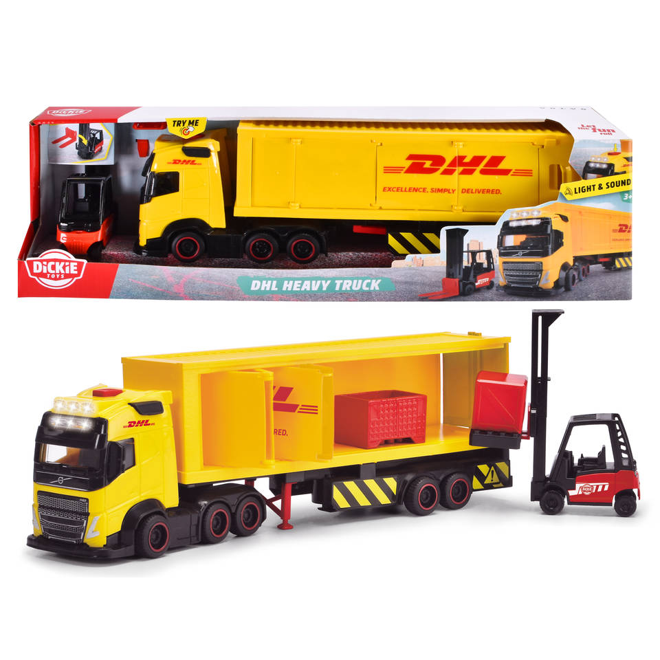 Dickie Toys Volvo FH16 DHL vrachtwagen - 35 cm
