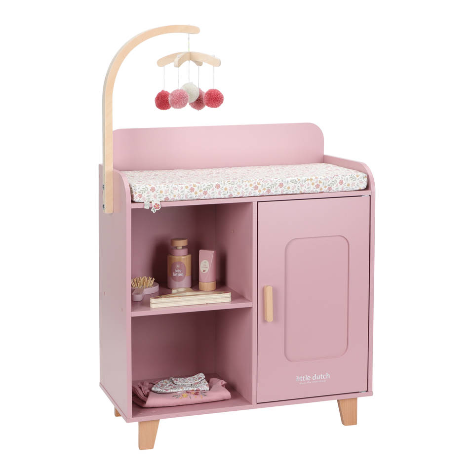 Little Dutch houten roze baby commode