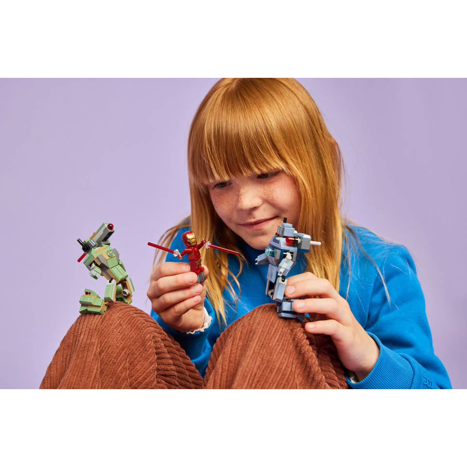 LEGO Marvel Iron Man en War Machine vs. Hammer Drones 76320