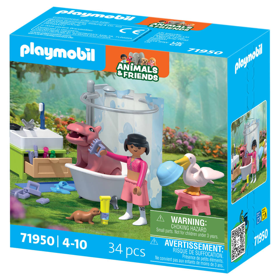 PLAYMOBIL Animals & Friends dierenbadplezier 71950