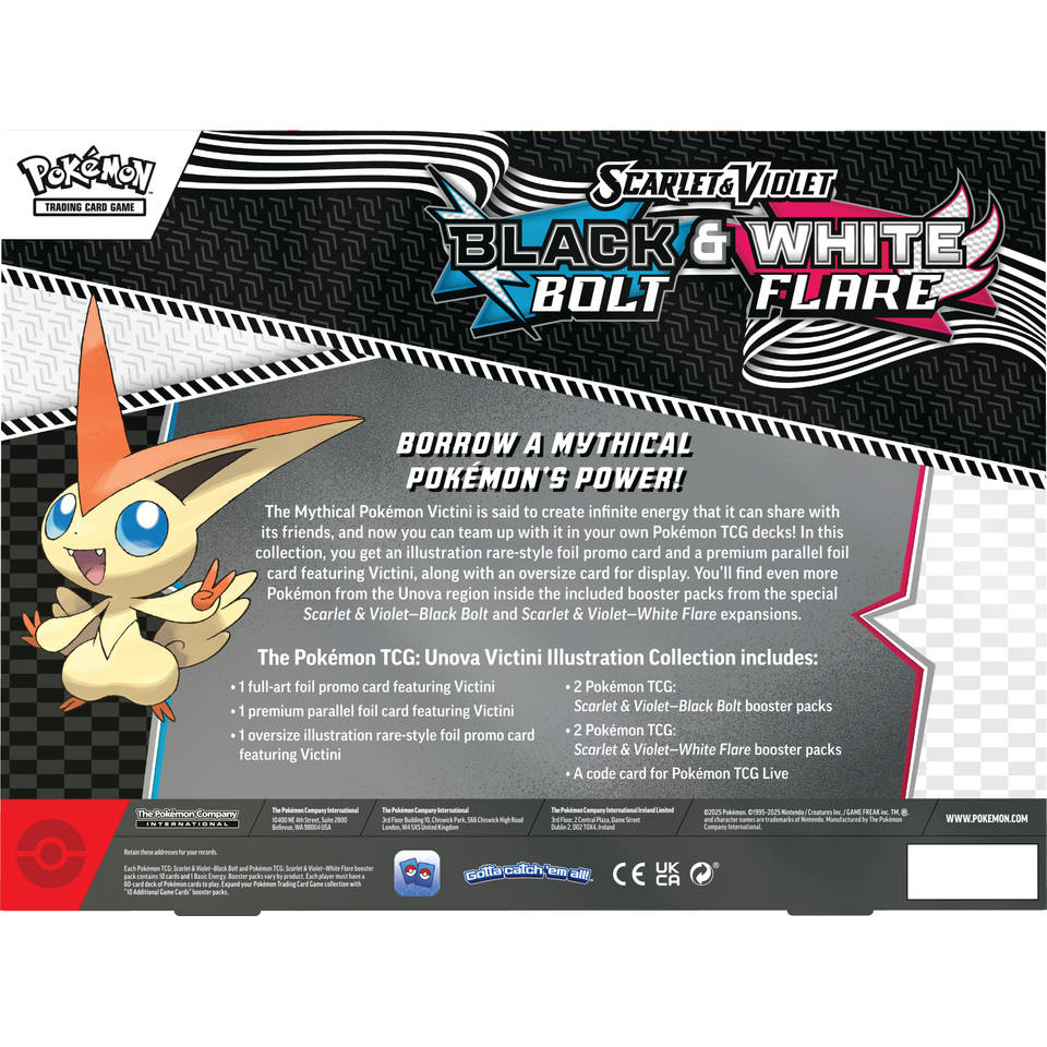 Pokémon TCG Scarlet & Violet Black Bolt & White Flare Unova Victini ...