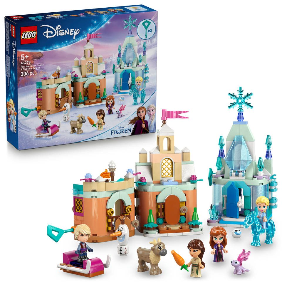 LEGO Disney Princess mini kasteel van Arendelle en Elsa's ijspaleis 43278