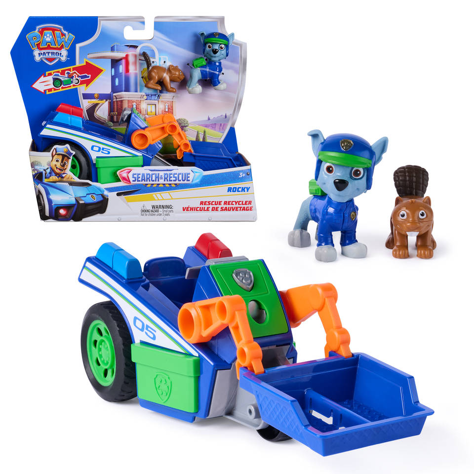 PAW Patrol Search & Rescue voertuig Rocky-reddingsrecyclevoertuig