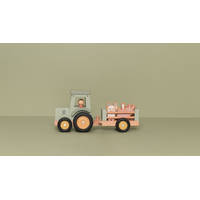Little Dutch Little Farm tractor met trailer