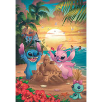 Clementoni Disney Stitch compacte puzzel zandkasteel - 500 stukjes